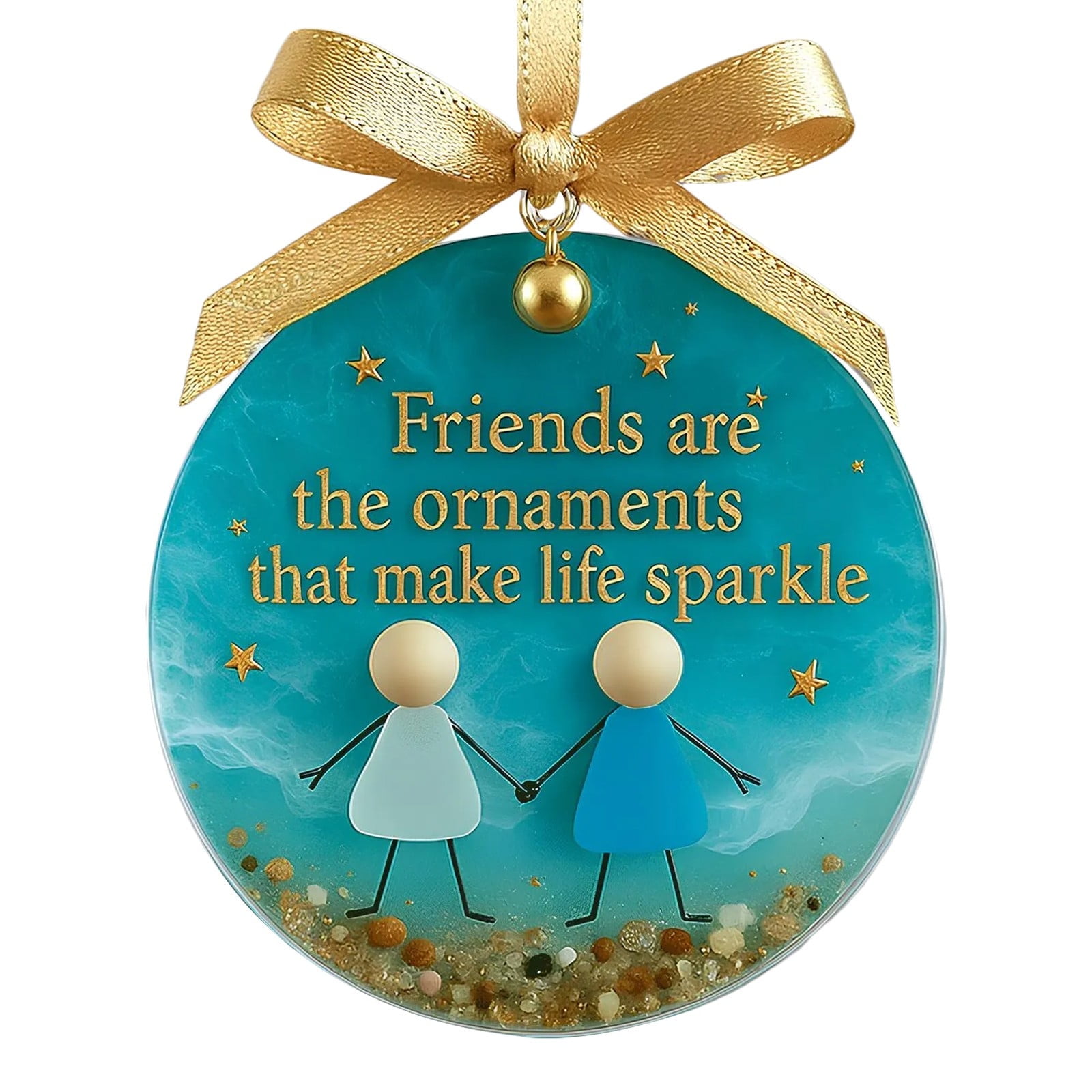 GiLiling Sea Glass Christmas Ornament Collection with Natural Patterns ...