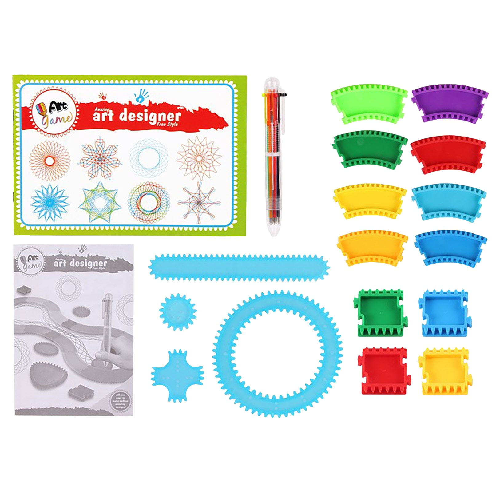 GiLiling Spiral Art Gear Geometric Ruler for Drawing Plastic Spiral ...