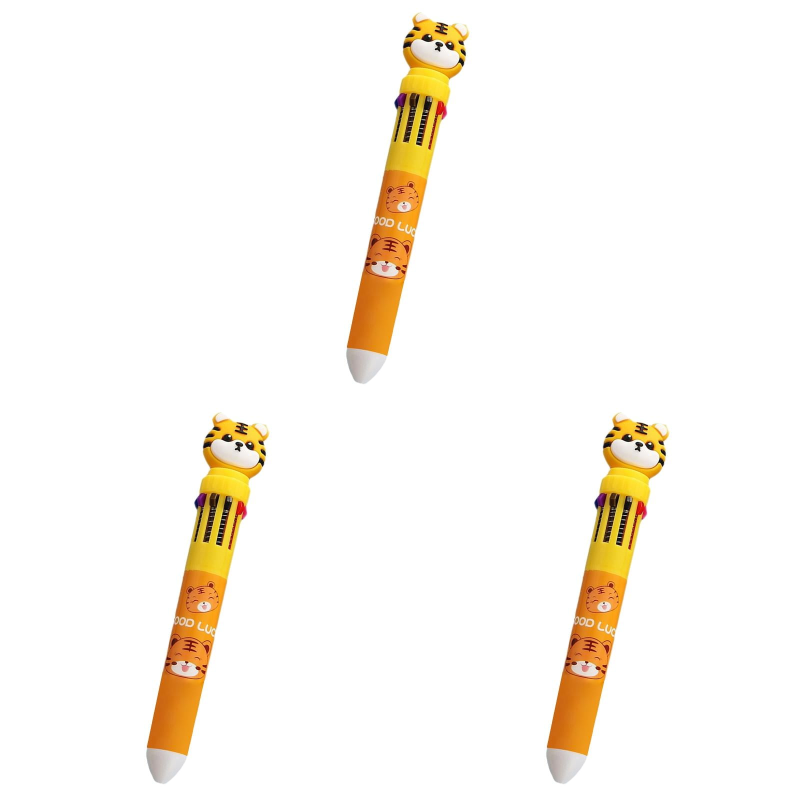 GiLiling Ten Color Ballpoint Pen Retractable Comfort Grip Multicolored ...