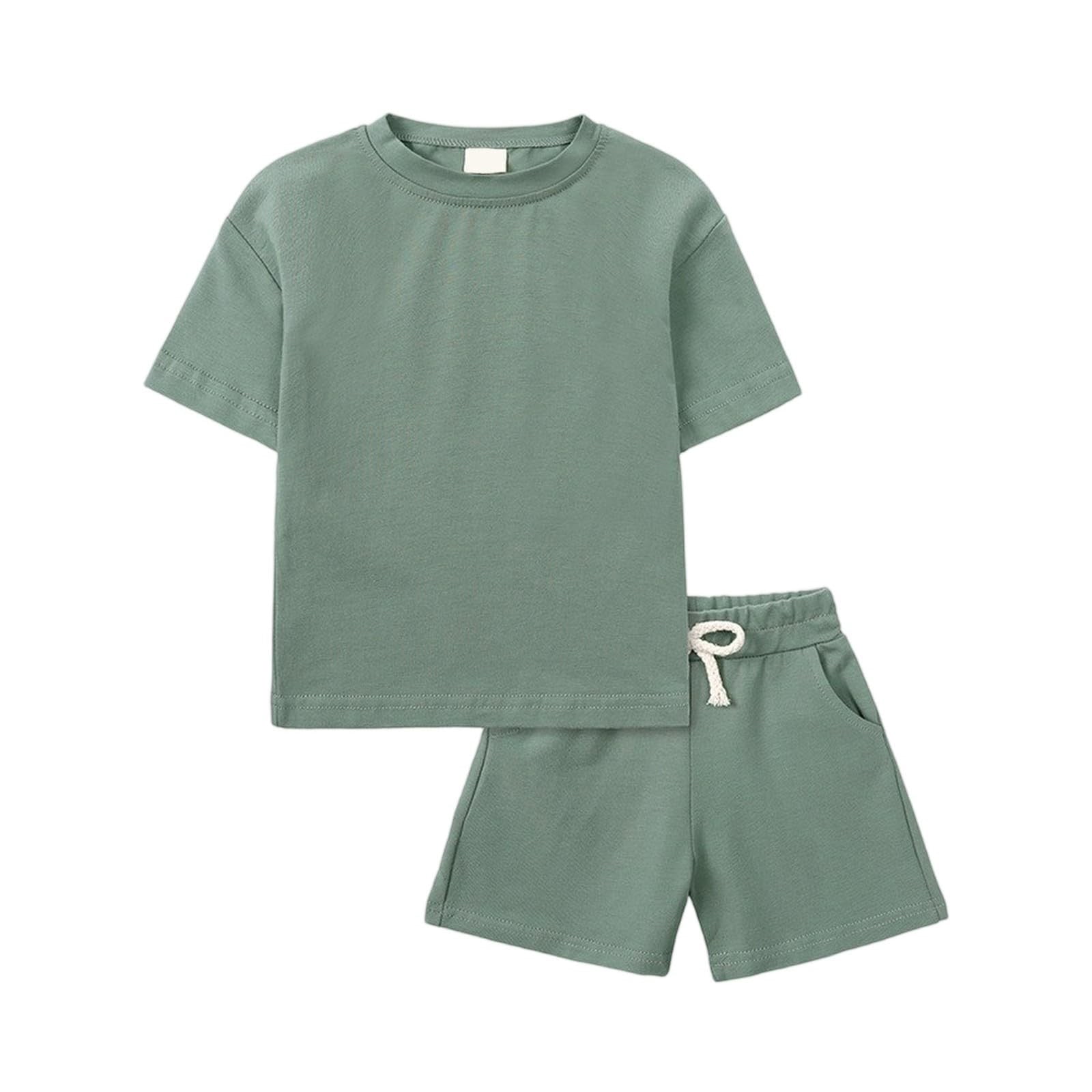 GiLiling Toddler T Shirt and Shorts Set Baby Boys 2 Piece Summer Casual ...