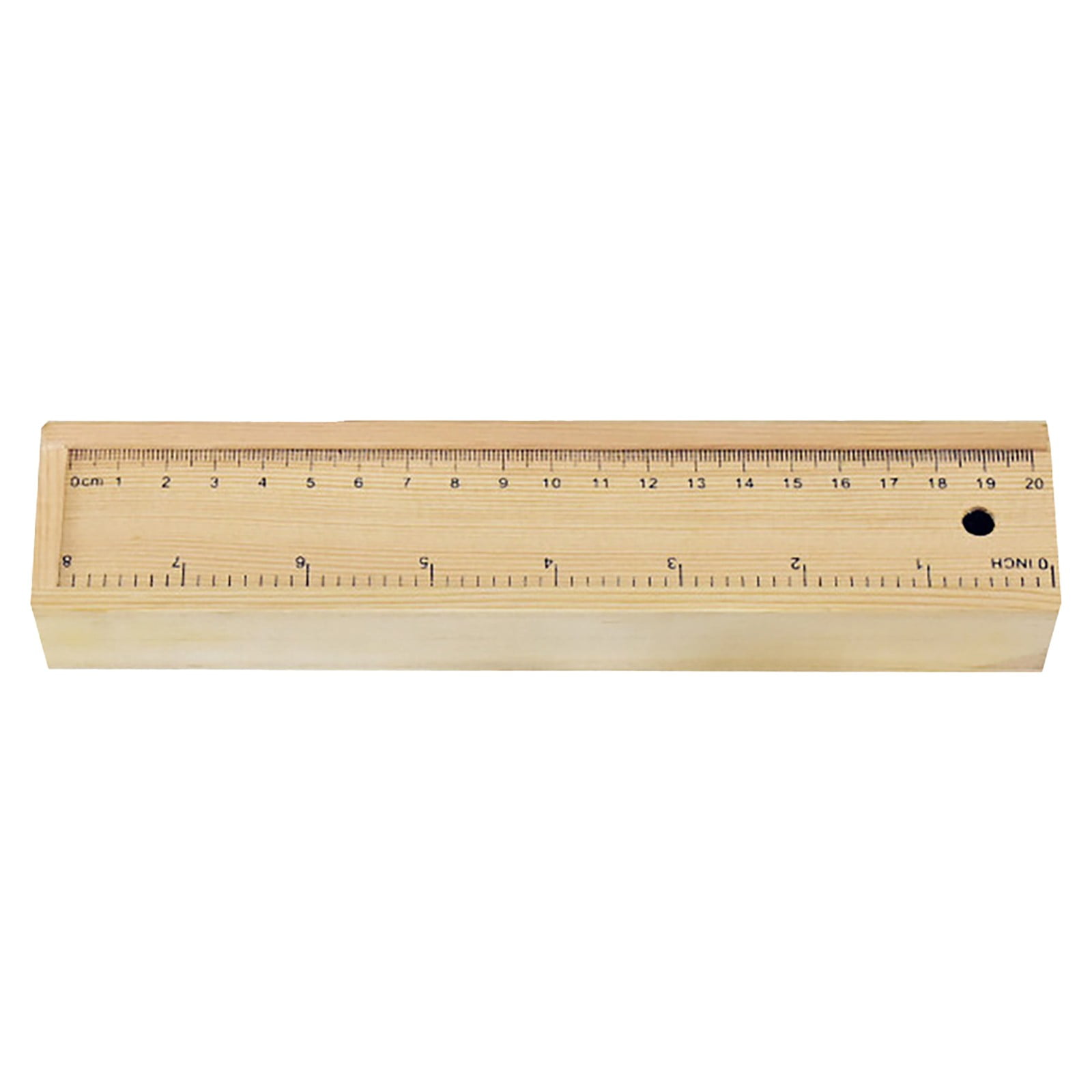 GiLiling Wooden Drawer Pencil Case Organizer with 20 cm Ruler Removable ...