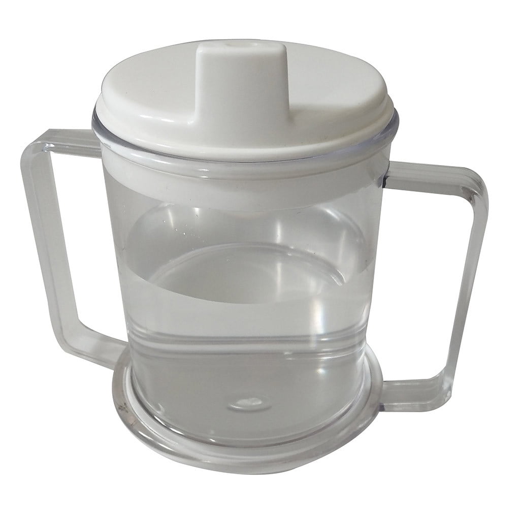GiLiling Anti-Overflow Cup 2-Handle Plastic Mug Lightweight Drinking ...