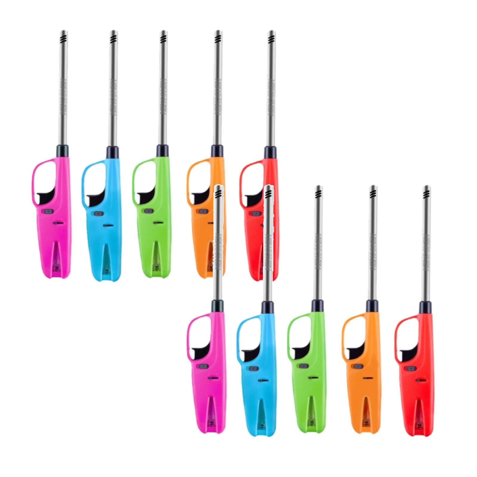 GiLiling Gas Lighters BBQ Long Reach Refillable Candle Fire for Indoor ...