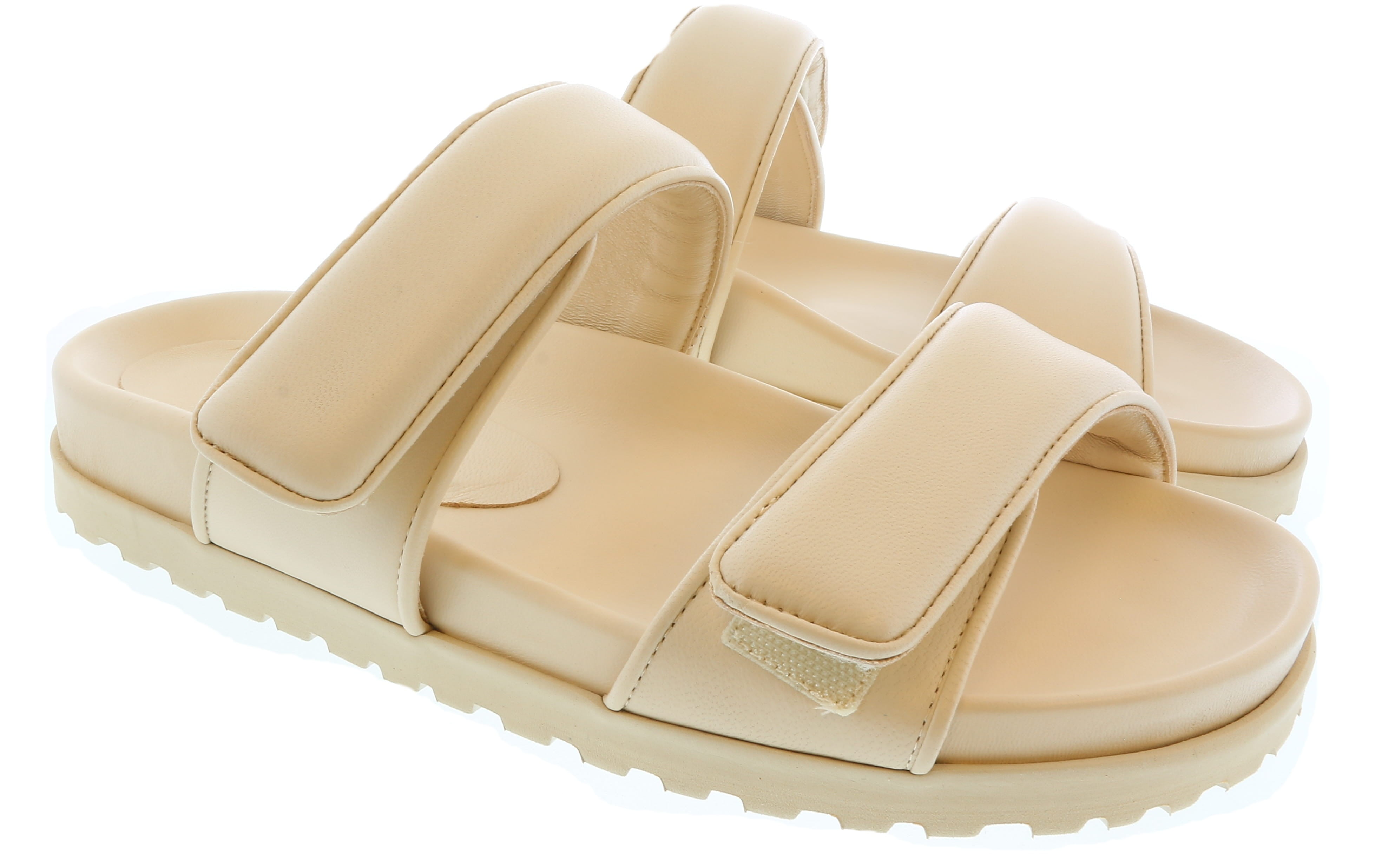 Gia Borghini Cream Gia x Pernille Double Strap Leather Slides 10 for ...