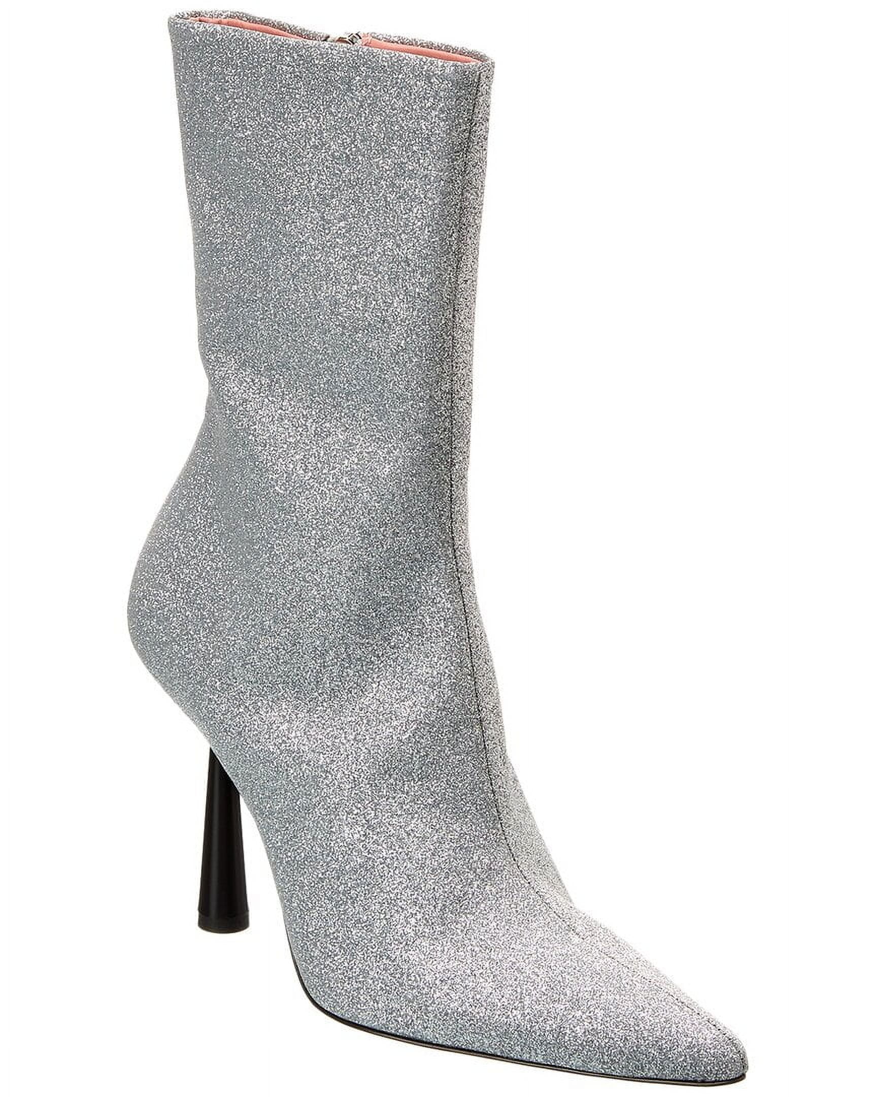 Gia Borghini Rosie 07 Glitter Boot, 38.5, Silver - Walmart.com
