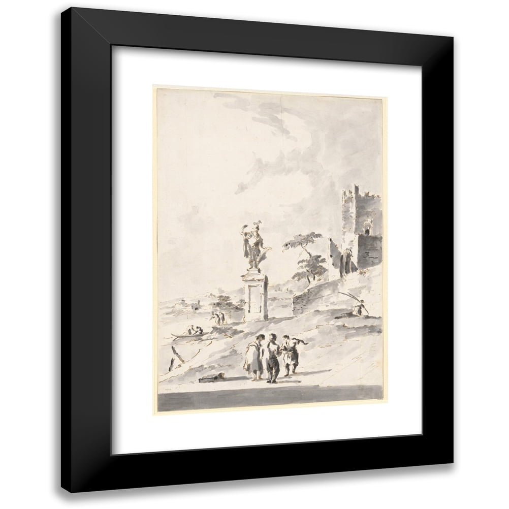 Giacomo Guardi 14x18 Black Modern Framed Museum Art Print Titled ...