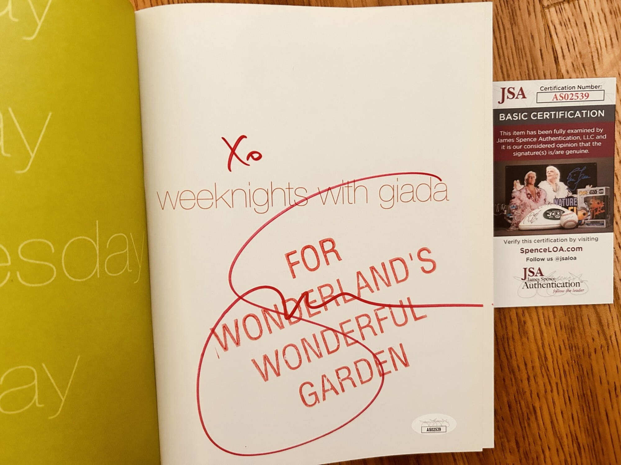 Giada De Laurentiis autographed Weeknights with Giada hardcover ...