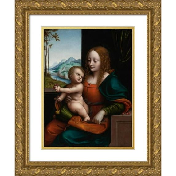 Giampietrino (Giovanni Pietro Rizzoli) 19x24 Gold Ornate Framed and ...