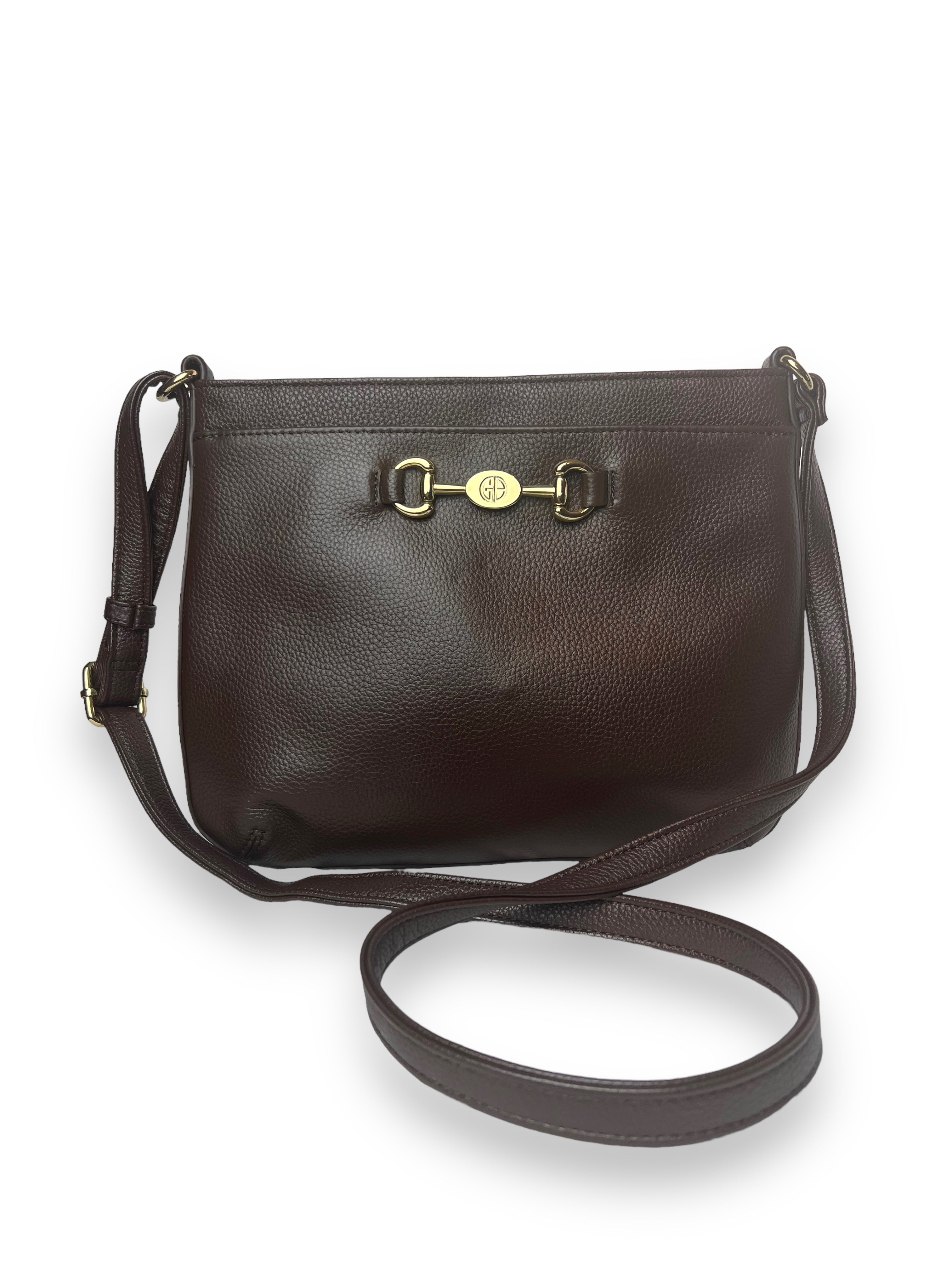 Giani Bernini Horsebit-Detail Leather Crossbody - Walmart.com
