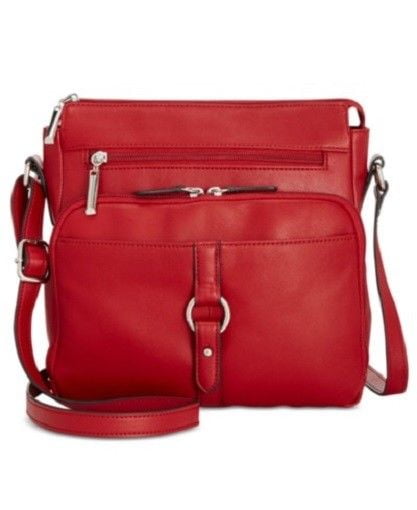 Giani Bernini Nappa Leather Ring Crossbody Red, NWT - Walmart.com