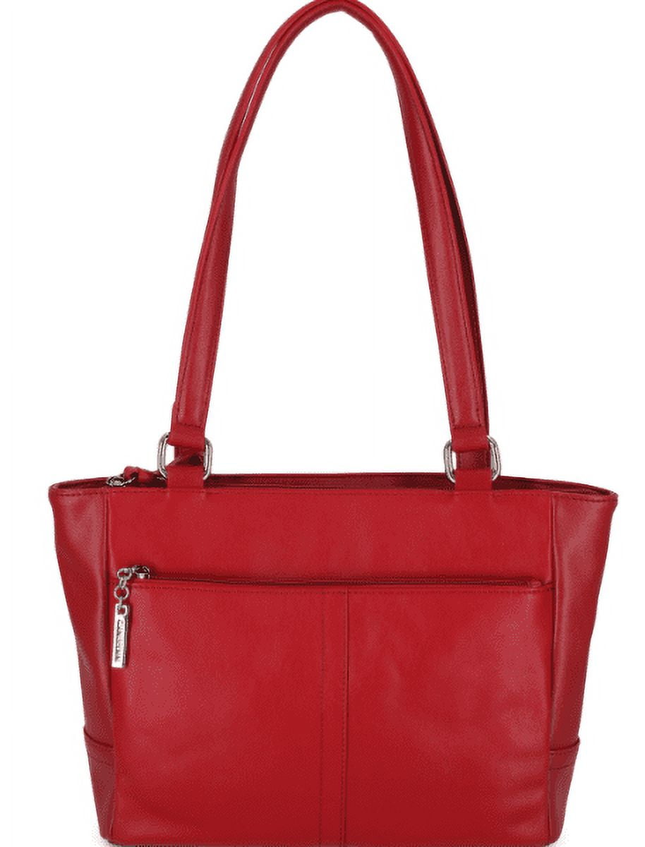 Giani Bernini Red Nappa Classic Leather Tote - Walmart.com