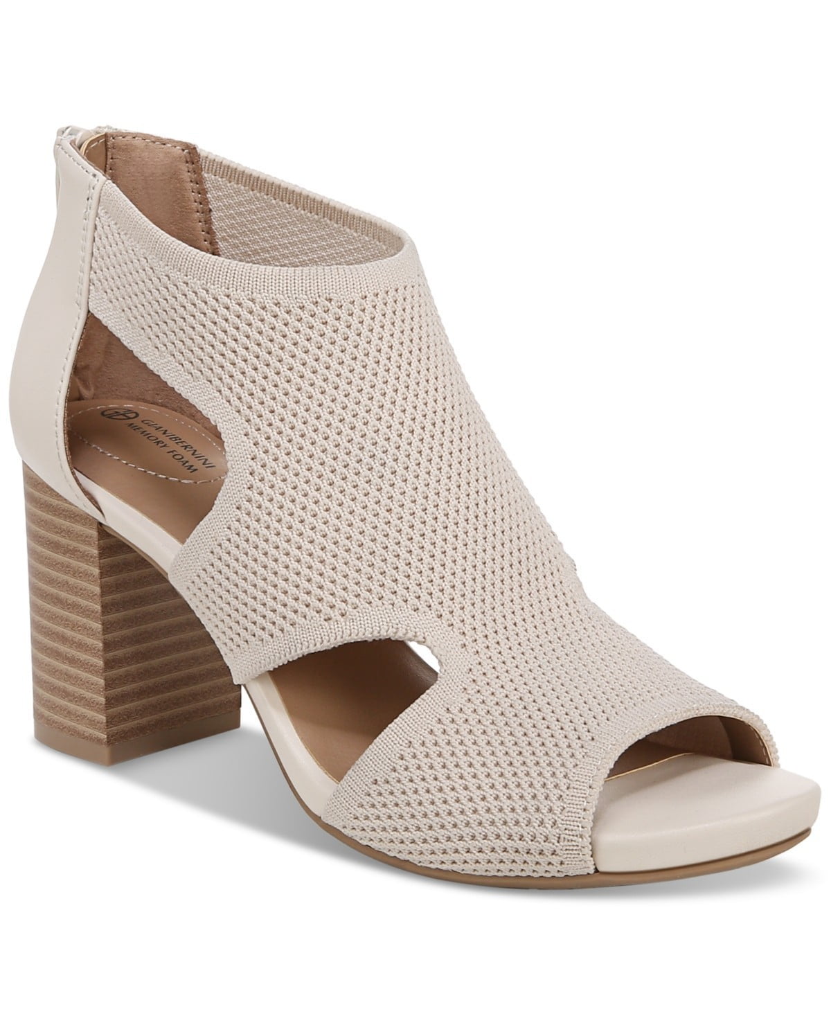 Giani Bernini Women's Arisiaa Memory Foam Knit Ankle Booties Bisque ...