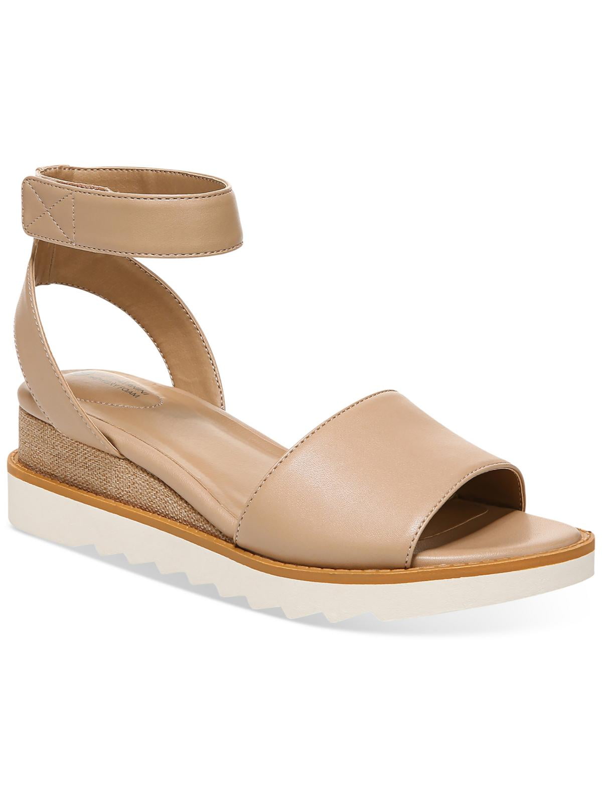 Giani Bernini Womens Constancia Faux Leather Peep-Toe Wedge Sandals ...