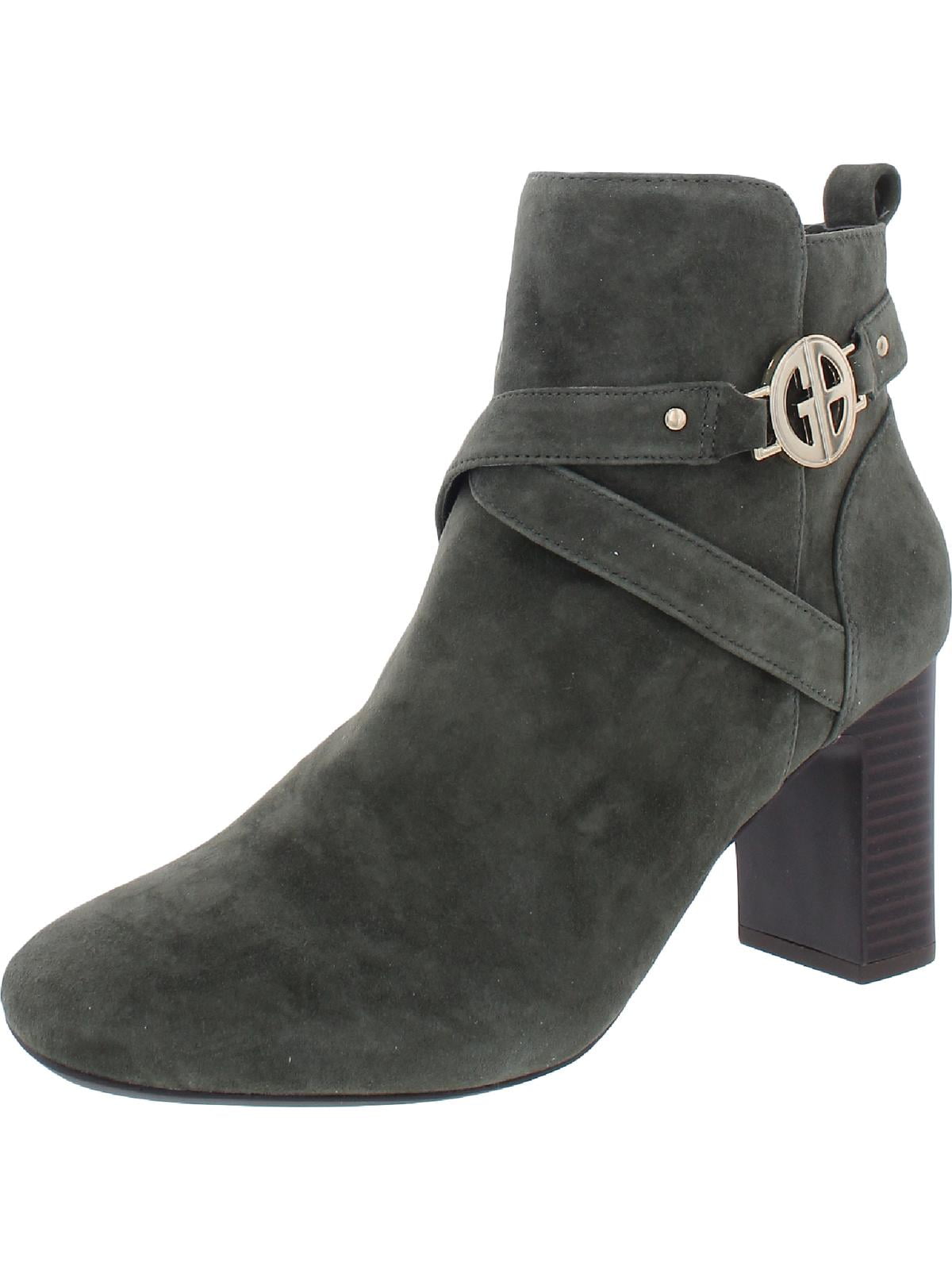 Giani Bernini Womens Evrett Leather Zipper Booties - Walmart.com