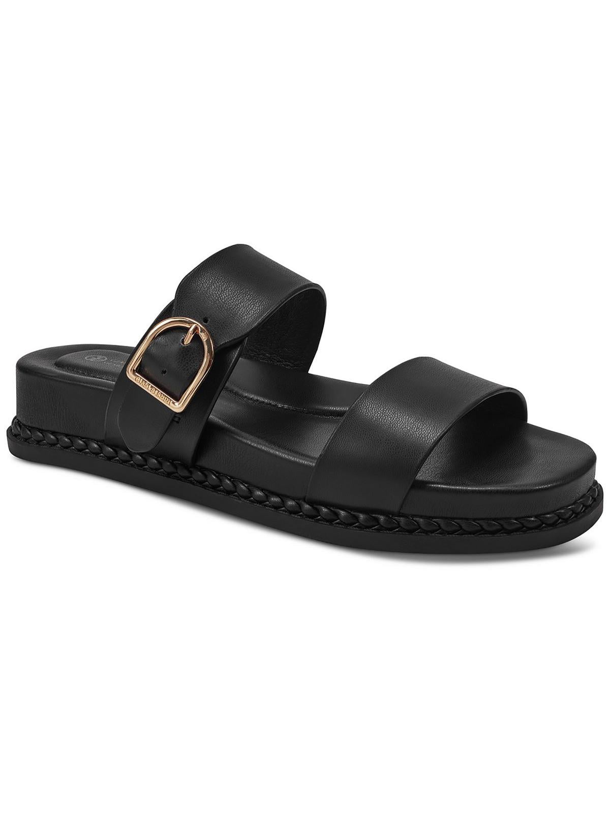 Giani Bernini Womens Gianaa Memory Foam Faux Leather Slide Sandals ...