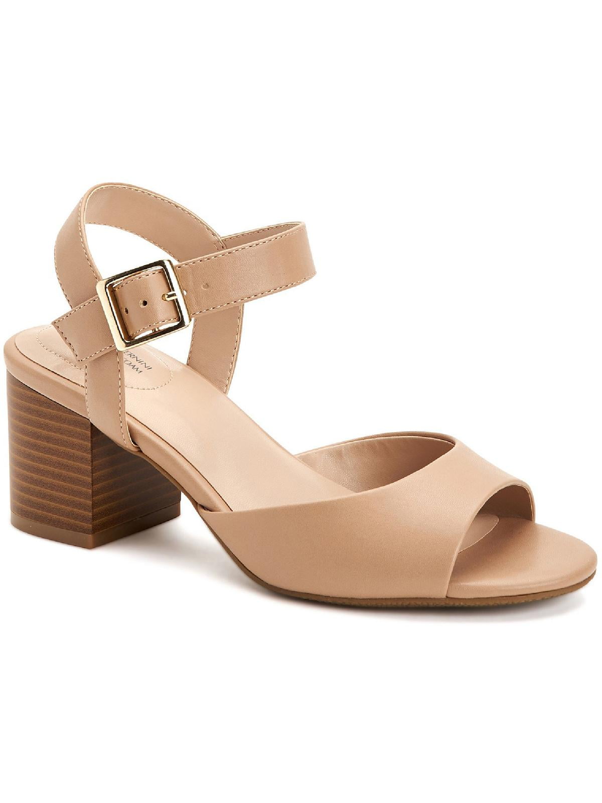 Giani Bernini Womens Townsonn Faux Leather Ankle Strap Block Heels ...