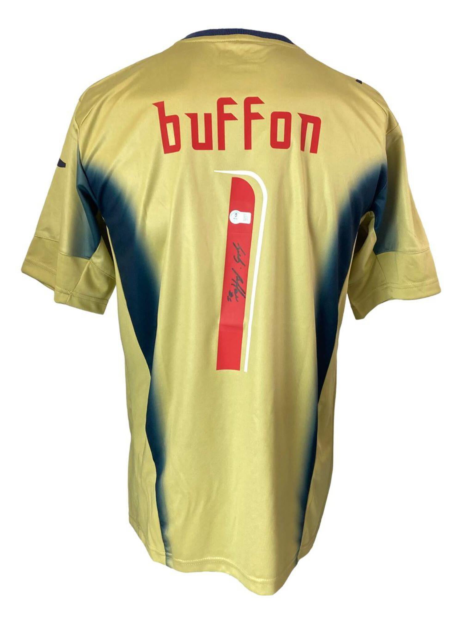 Gianluigi Buffon Signed Italy Puma Gold Soccer Jersey BAS - Walmart.com
