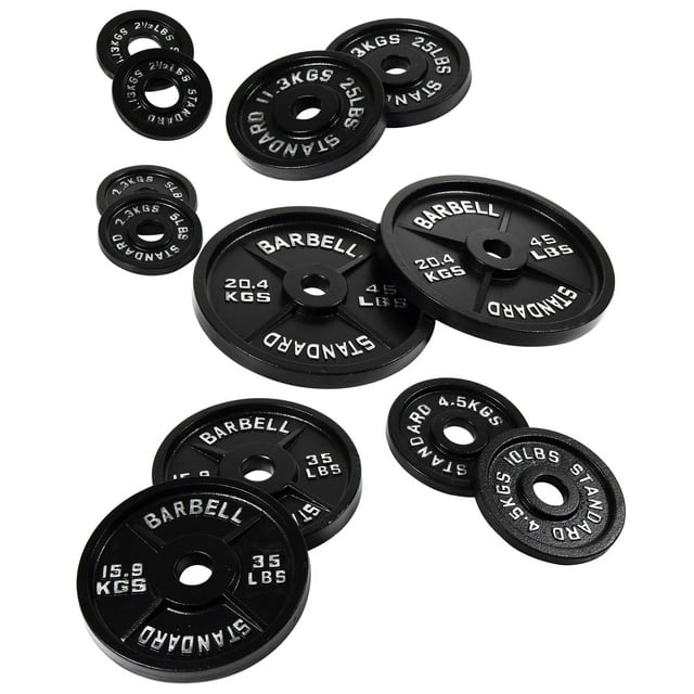 Gianna 2-Inch Olympic Cast Iron Weight Plate for Strength Training ...
