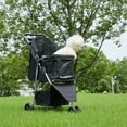 Gianna 3-Wheel Pet Stroller for Dogs, Jogging Stroller with Breathable ...