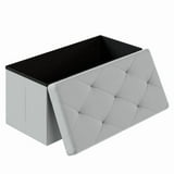 Gianna 30 Inches Folding Ottoman with Storage Bench, Foot Rest Stool ...