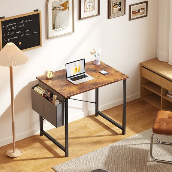 Gianna 31" Computer Desk with Metal Frame, Waterproof Surface and ...