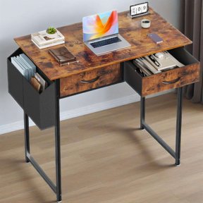 BestOffice 39.4in Computer Desk, Modern Design, Home Office Workstation ...