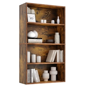 Vasagle White 5-Tier Open Bookcase with Adjustable Shelves, Floor ...