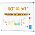 Gianna 40 X 30 inches Magnetic Dry Erase Board with Aluminum Frame ...