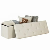 Gianna 43 Inches Folding Storage Ottoman Bench, Storage Chest, Foot ...