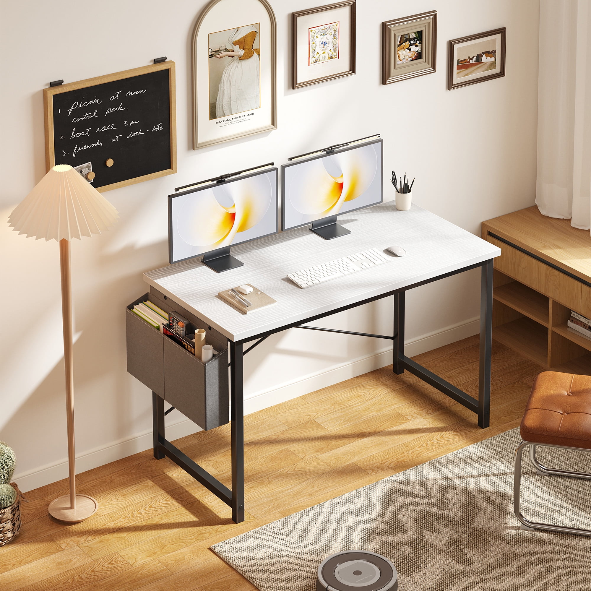 Gianna 47" Computer Desk with Metal Frame, Waterproof Surface and ...