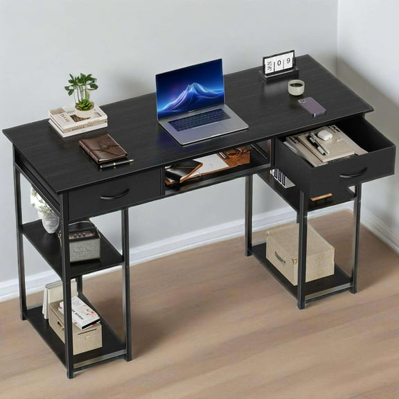Gianna 44" Computer Desk with Metal Frame, Waterproof Surface and ...