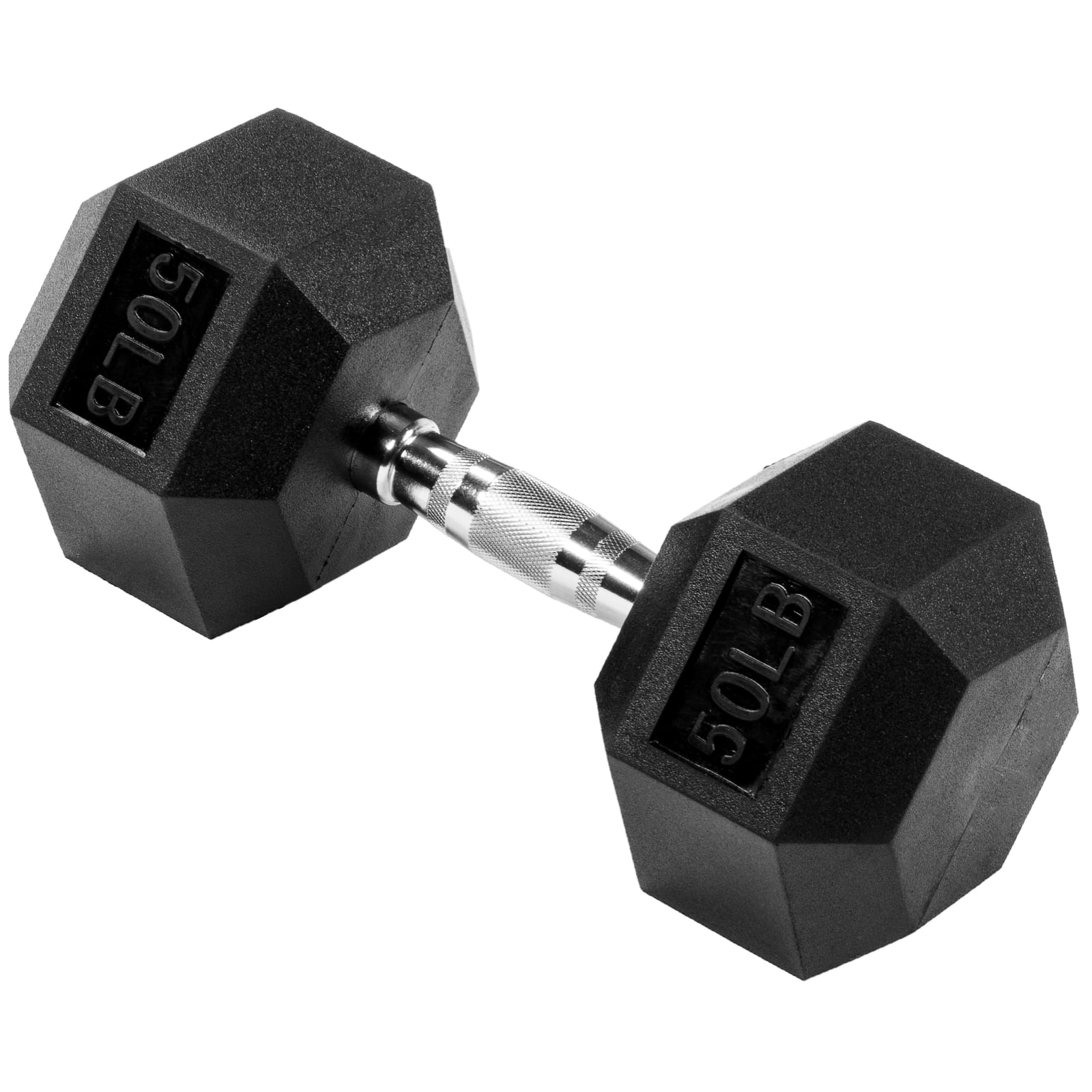 Gianna 50 lbs Hex Dumbbells with Rubber Coated, Hand Weights for ...