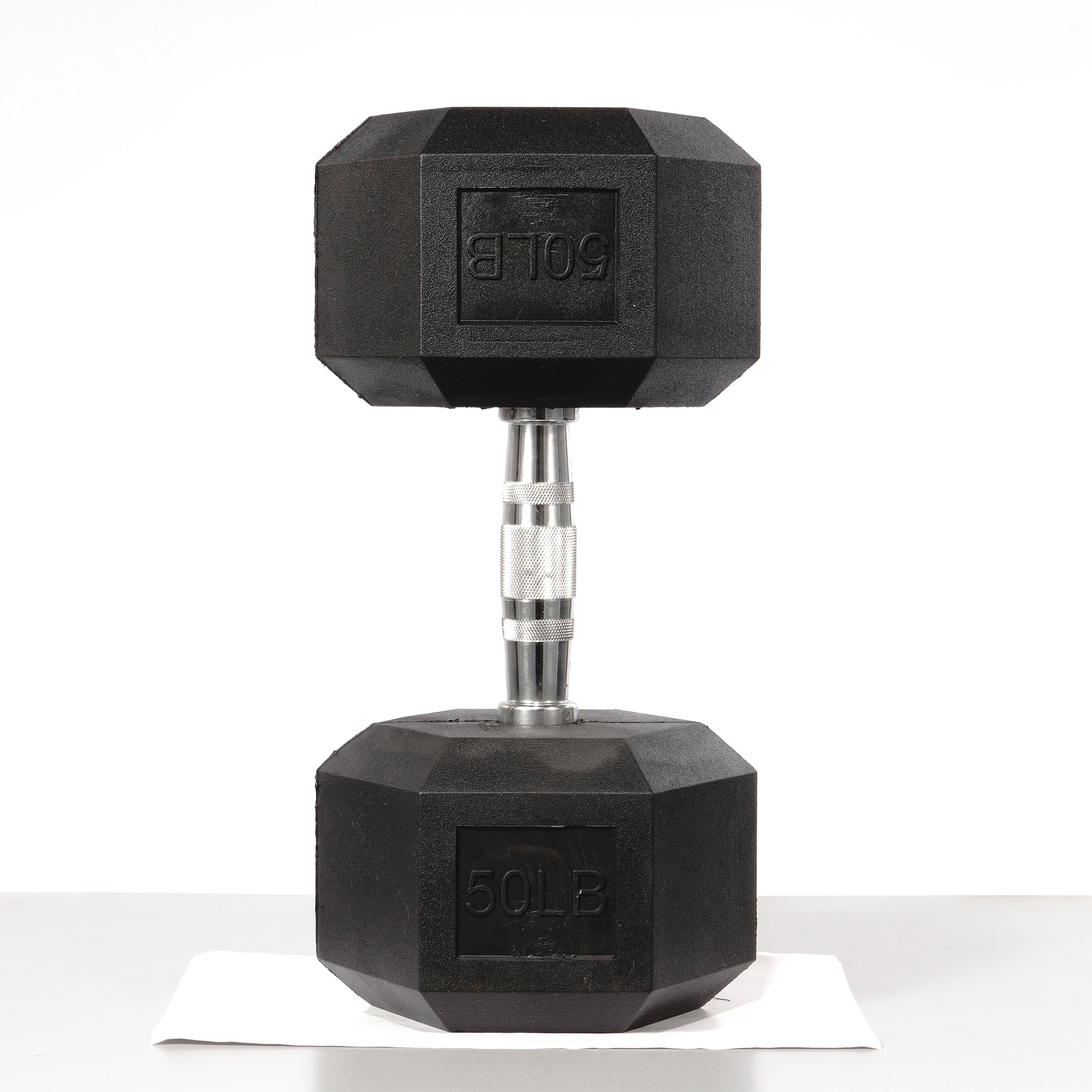 Gianna 50 lbs Hex Dumbbells with Rubber Coated, Hand Weights for ...