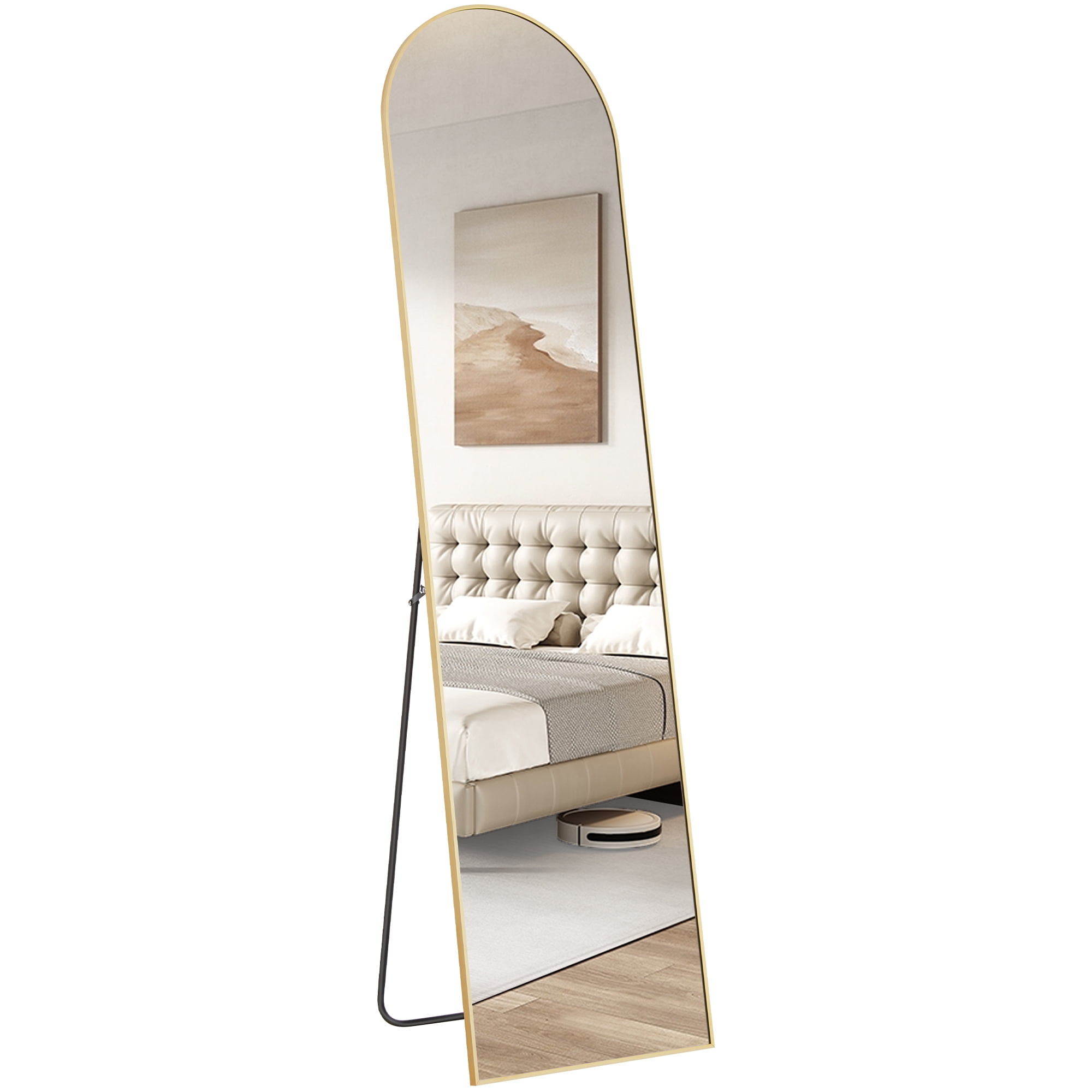 JOINSUN 59"x16" Arched Full Length Mirror with Aluminum Alloy Frame for ...