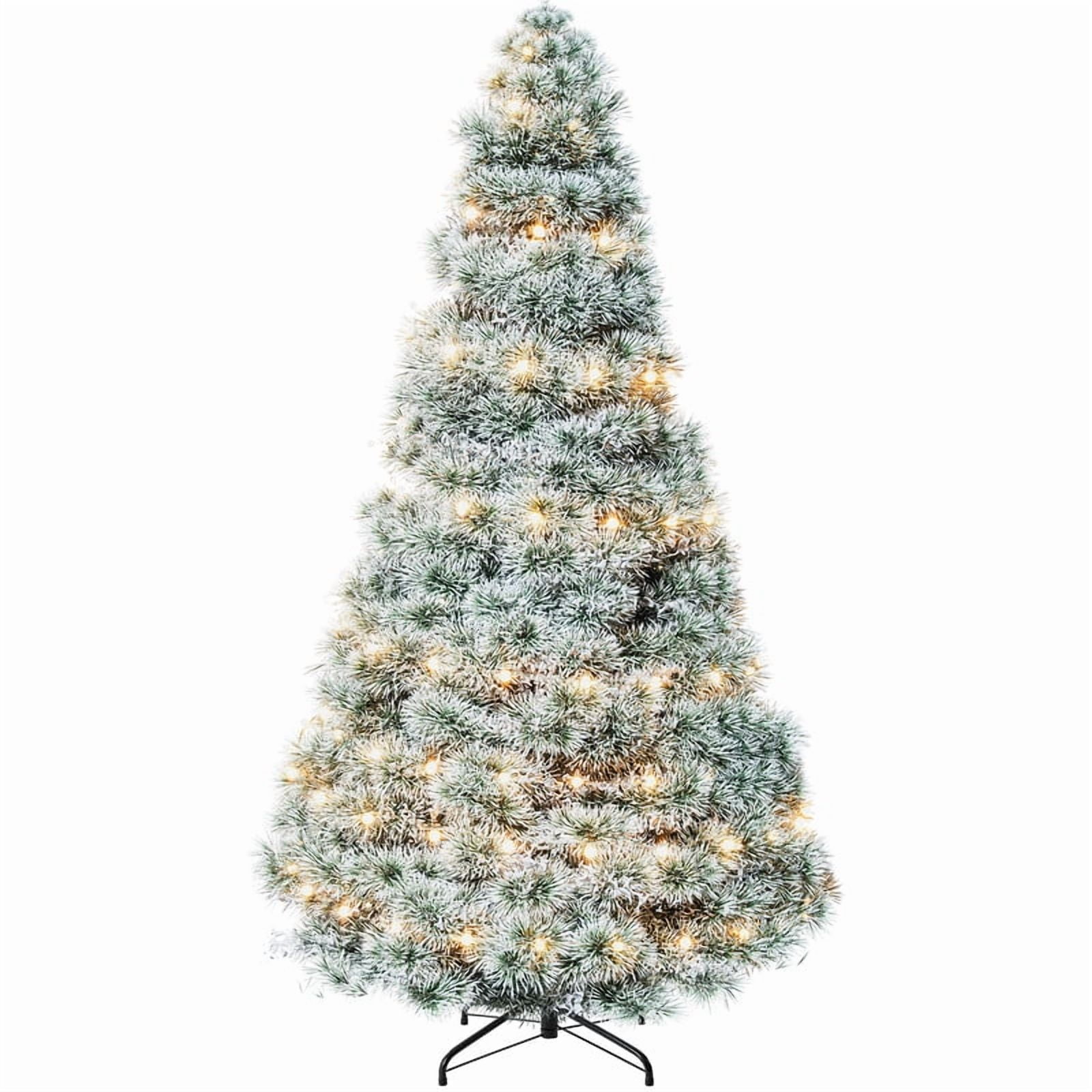 Gianna 6ft Pre-lit Snow Flocked Artificial Christmas Tree, Prelighted ...