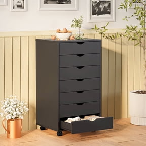 Shop Durable Dark Brown and Grey Rolling File Cabinets for Home Office