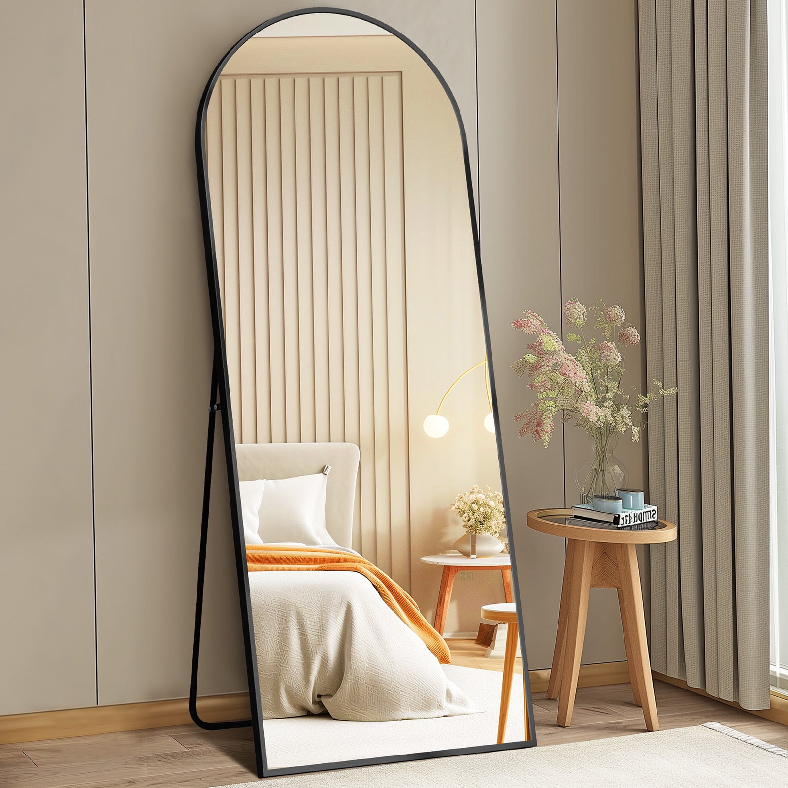 Gianna 71"x26" Arched Full Length Mirror, Aluminum Alloy Frame Ensures ...