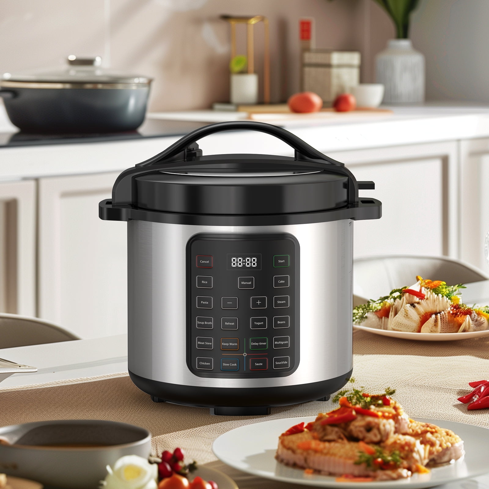JOINSUN 8 QT Electric Pressure Canner 16- in- 1 Multi Cooker Rice ...