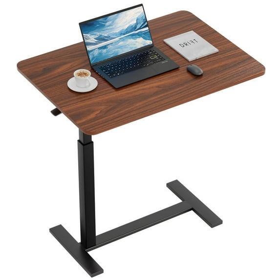 Gianna Bedside table with wheels, adjustable height bedside table for ...