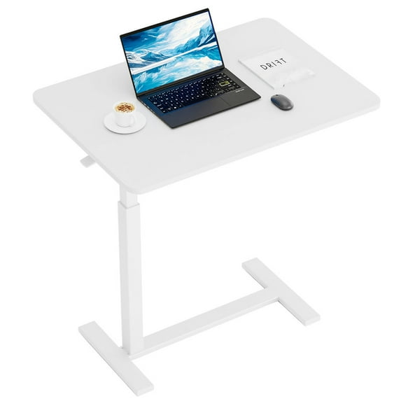 Gianna Bedside table with wheels, adjustable height bedside table for ...