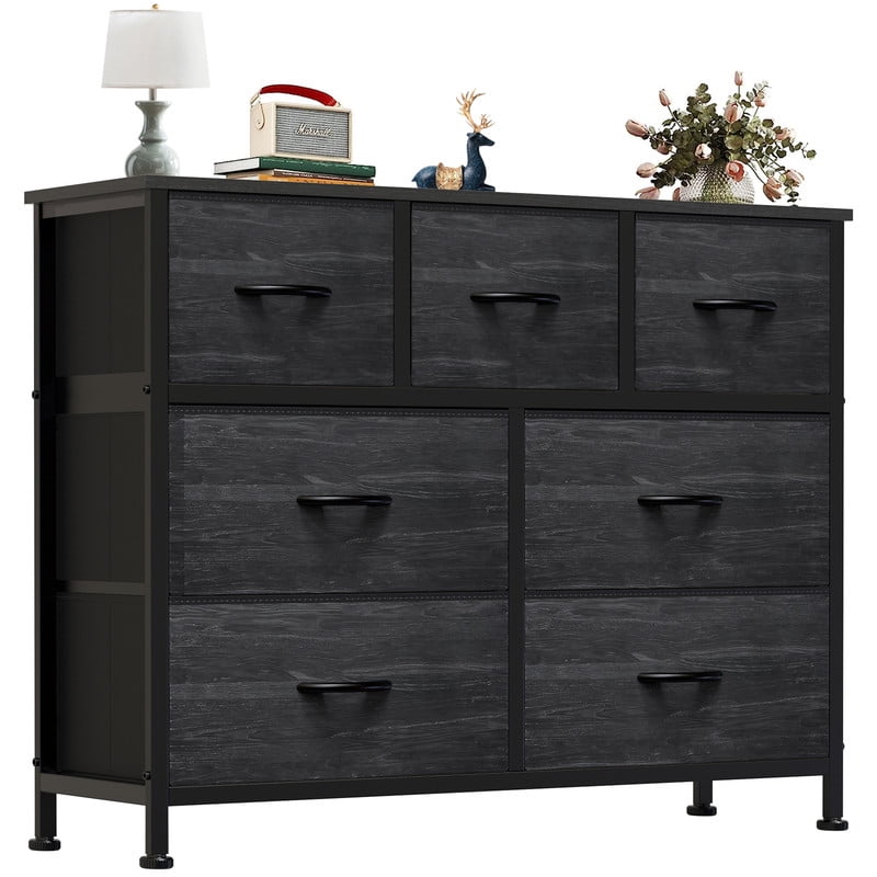 Gianna Chest of Drawers with 7 Fabric Drawers, Drawer Cabinet ...