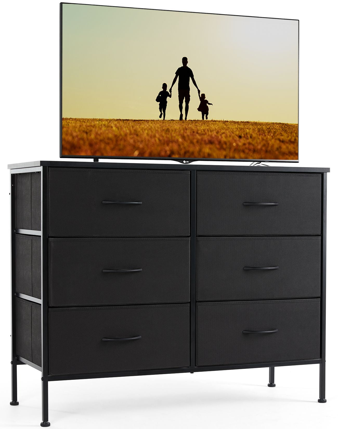 Gianna Chest of Dresser with 6 Spacious Fabric Drawers, Effortless ...