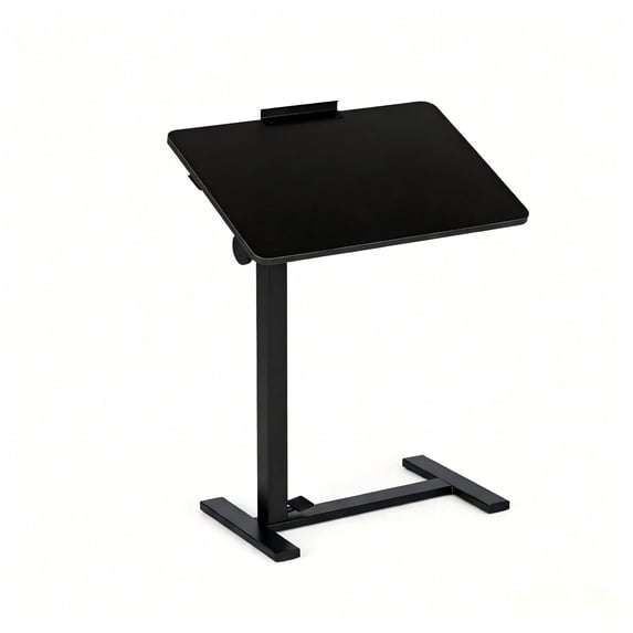 Gianna Dual-Flip C-Shaped Desk, Adjustable Bedside Table with Wheels ...