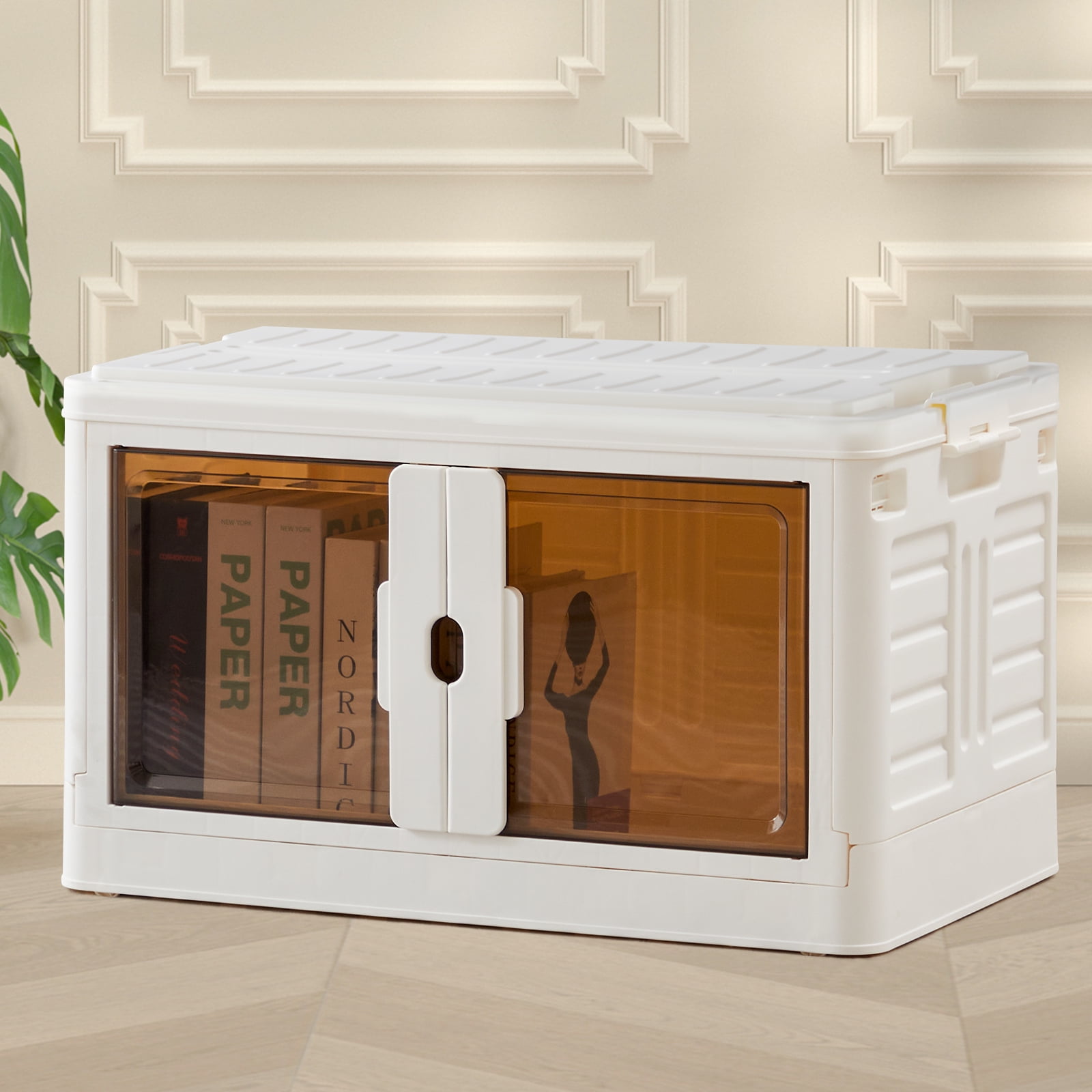 JOINSUN Extra-Large Collapsible Plastic Storage Bins, Stackable ...