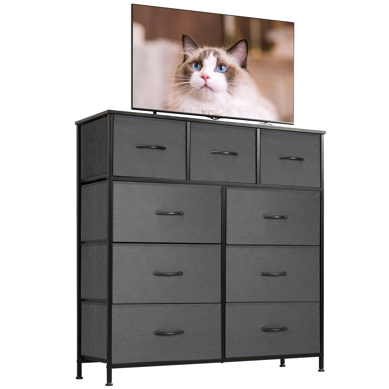 JOINSUN Fabric 9-Drawer Organizer, Multi-Use Storage Dresser for Home ...