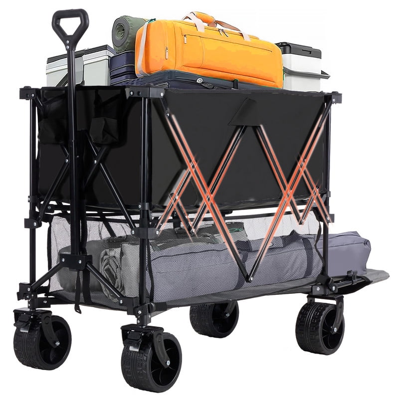 Gianna Folding Double Decker Wagon with Brakes, 54" Extra Long Extended ...