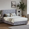 Gianna Full Size Lift Up Storage Bed with Hydraulic Support, Wingback ...