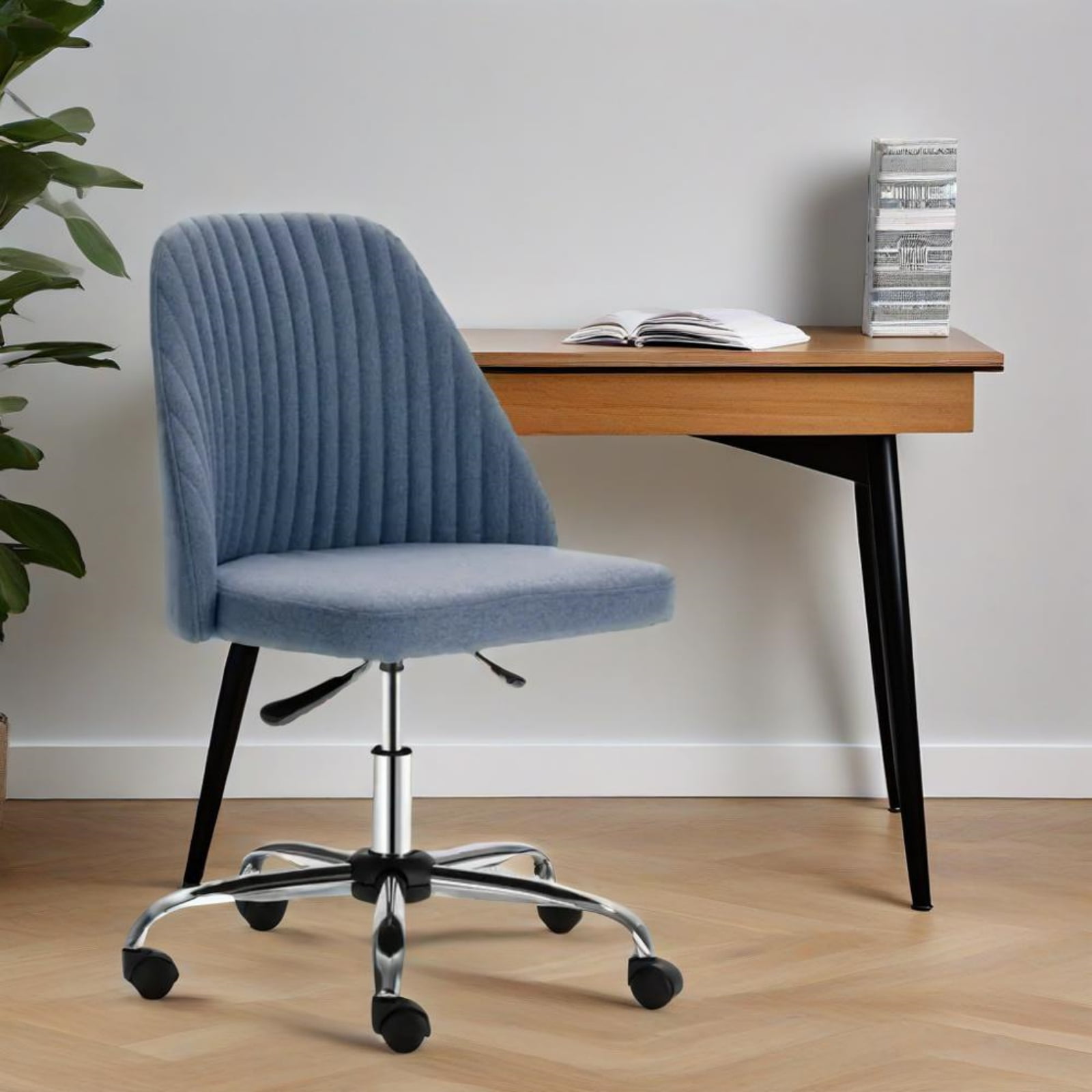 Gianna Home Office Desk Chair, Adjustable Armless Rolling Task Chair ...