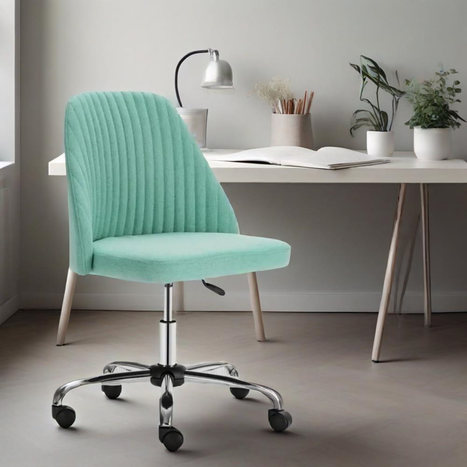 Gianna Home Office Desk Chair, Adjustable Armless Rolling Task Chair ...