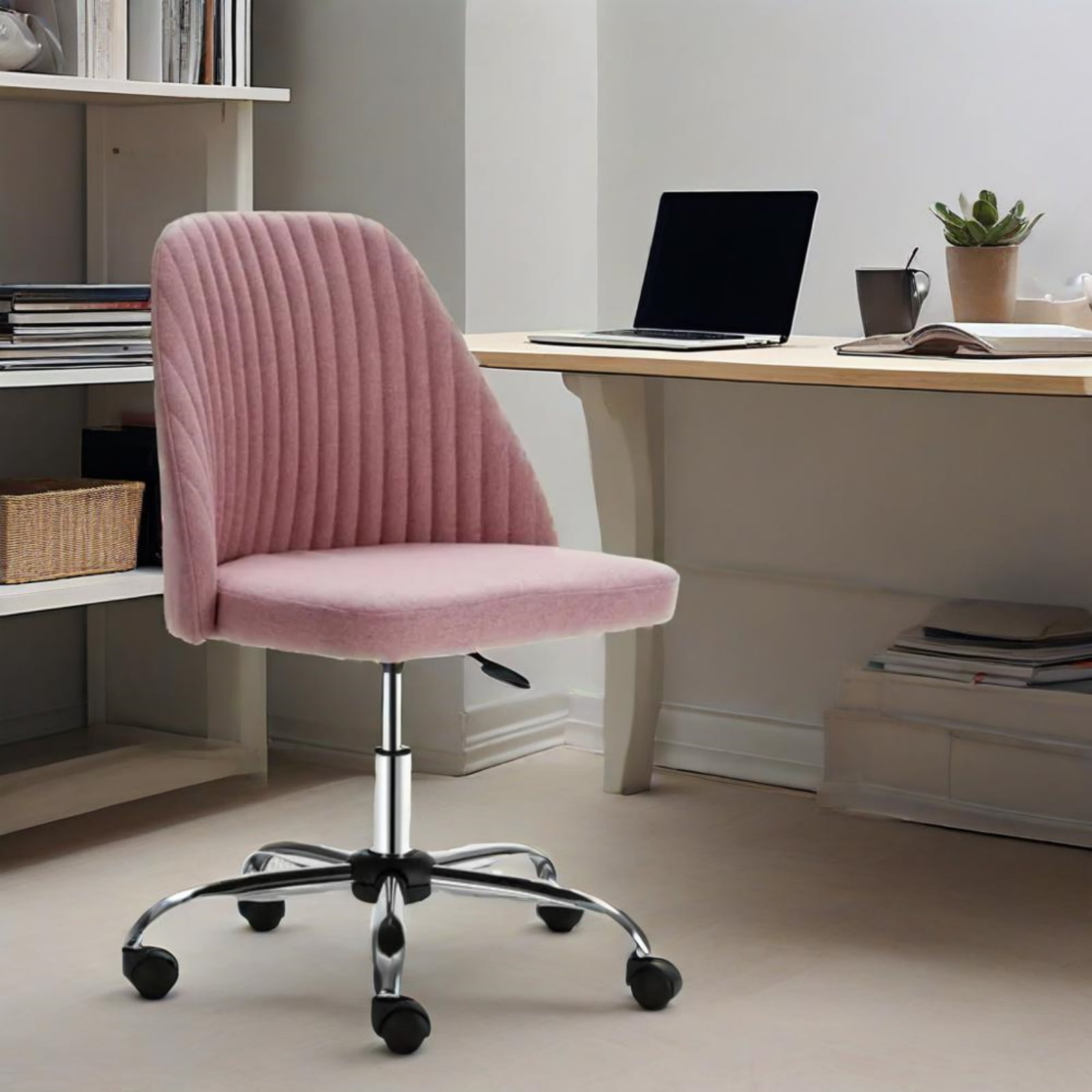 Gianna Home Office Desk Chair, Adjustable Armless Rolling Task Chair ...